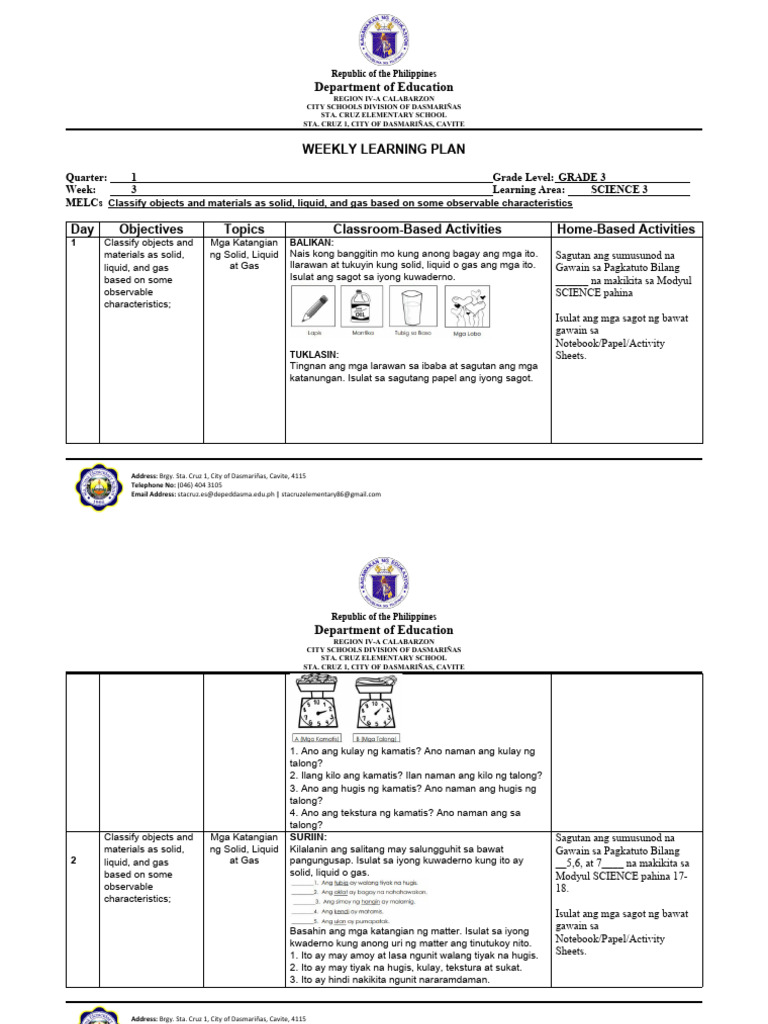 WLP Scince3 q1 w3 | PDF