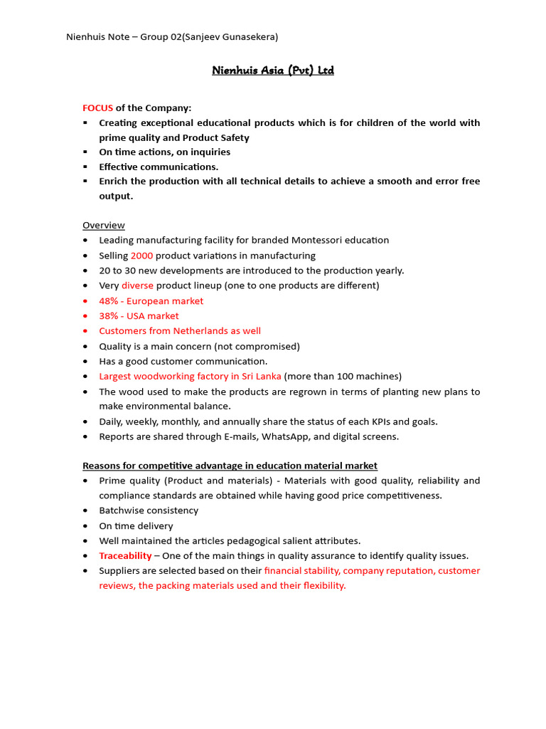 Nienhuis Asia Note | PDF