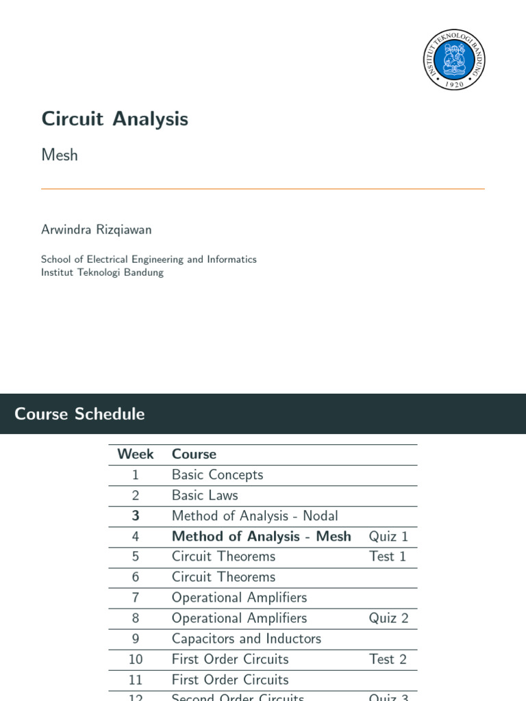 Module 4 Mesh Analysis | PDF