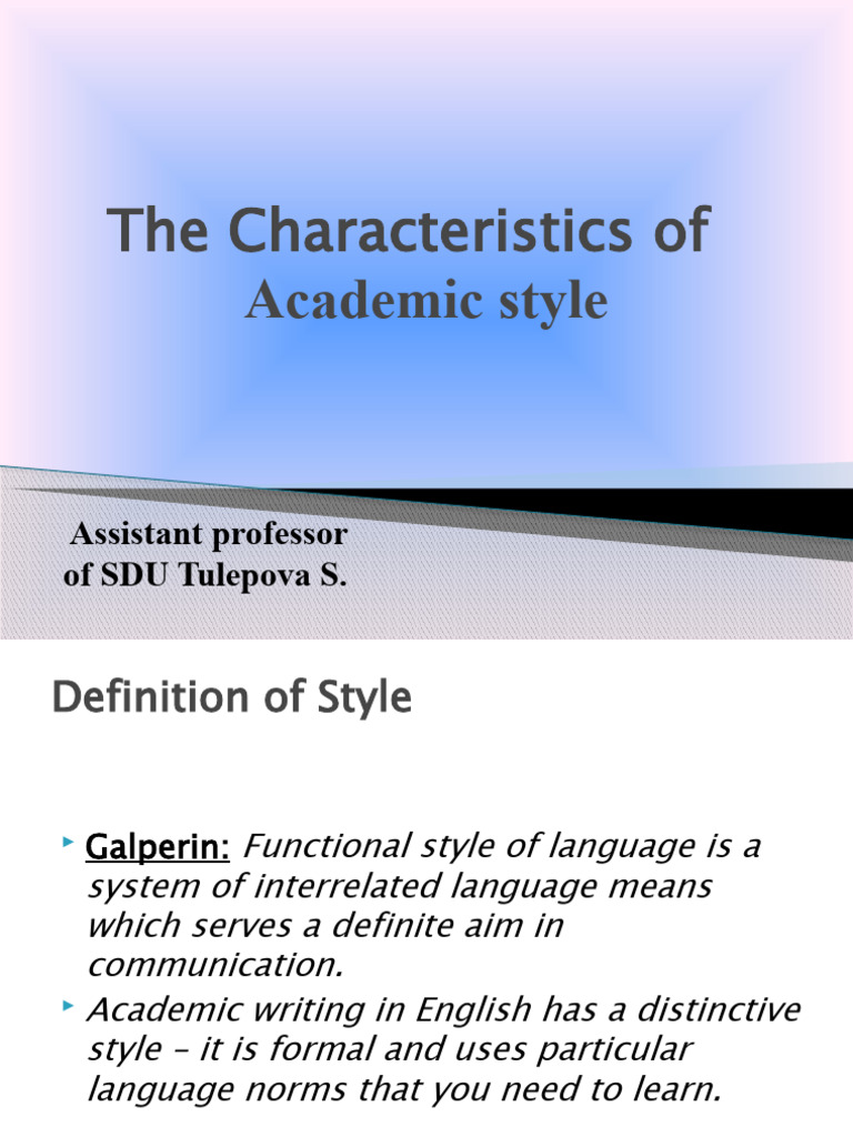 Understanding Academic Writing Style | PDF