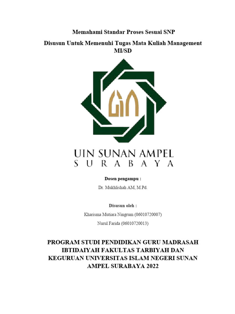 Standar Proses Sesuai SNP | PDF