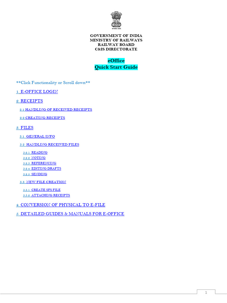 EOffice Quick Guide | PDF | Computer File | Computing