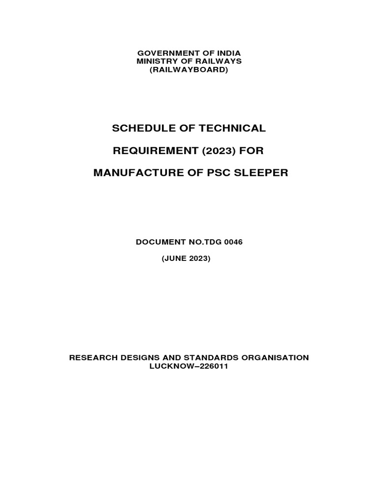 STR 2023 For PSC Sleeper 100 | PDF