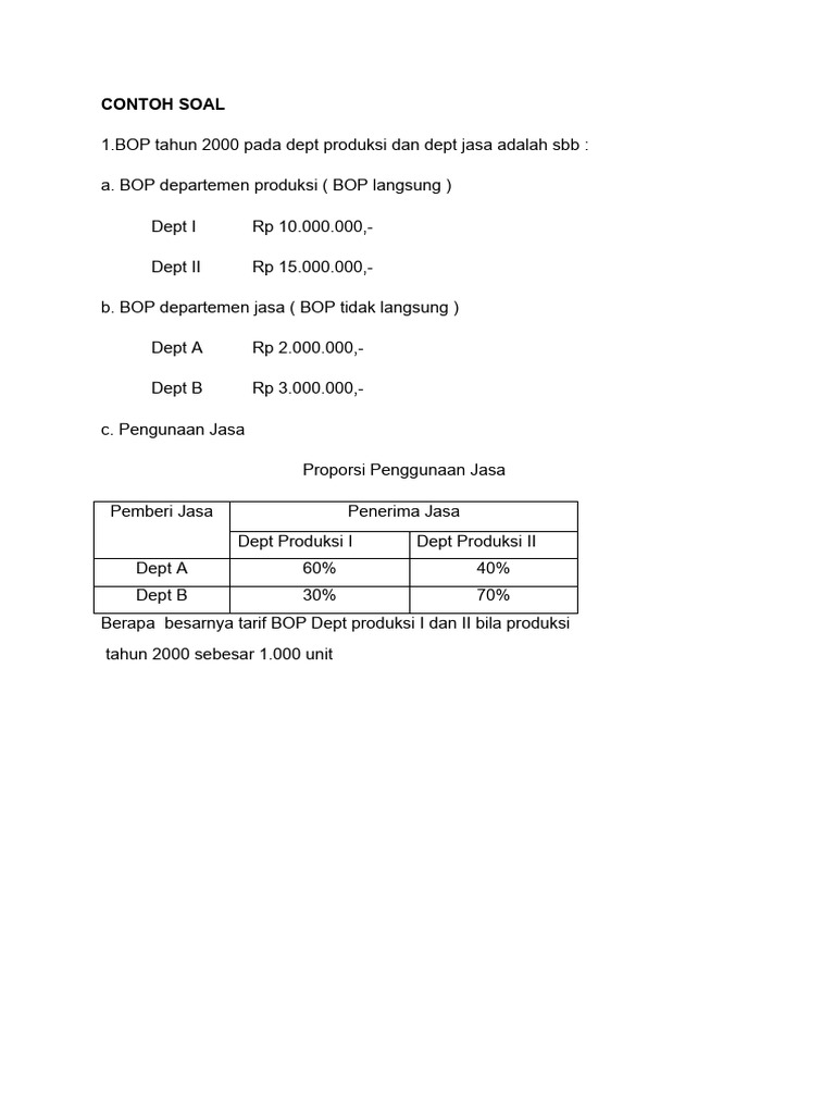 Soal Budget Bop Dan Tugas | PDF