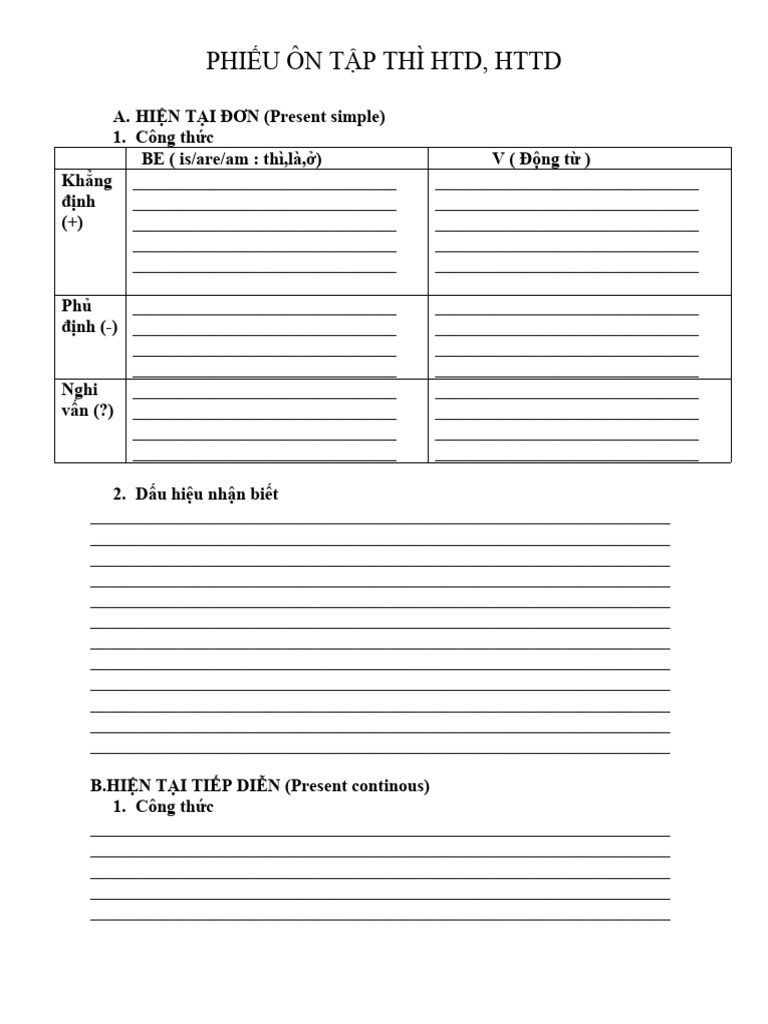 PHIẾU ÔN TẬP HTD,HTTD lớp 6 | PDF