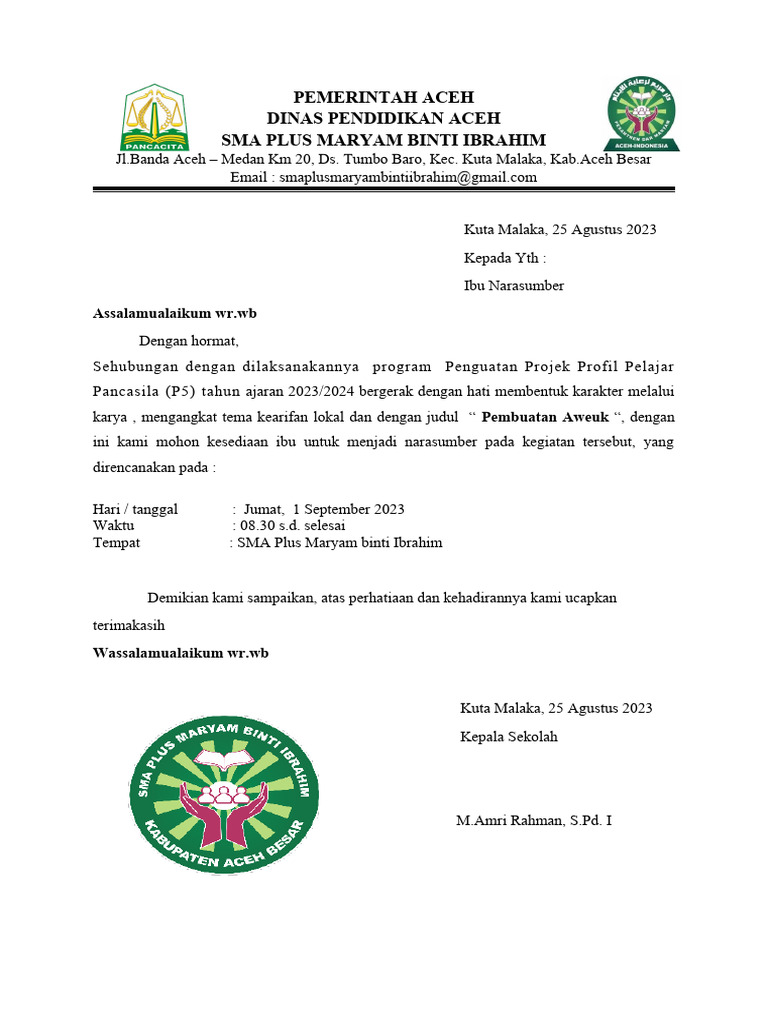 Undangan Nara Sumber | PDF