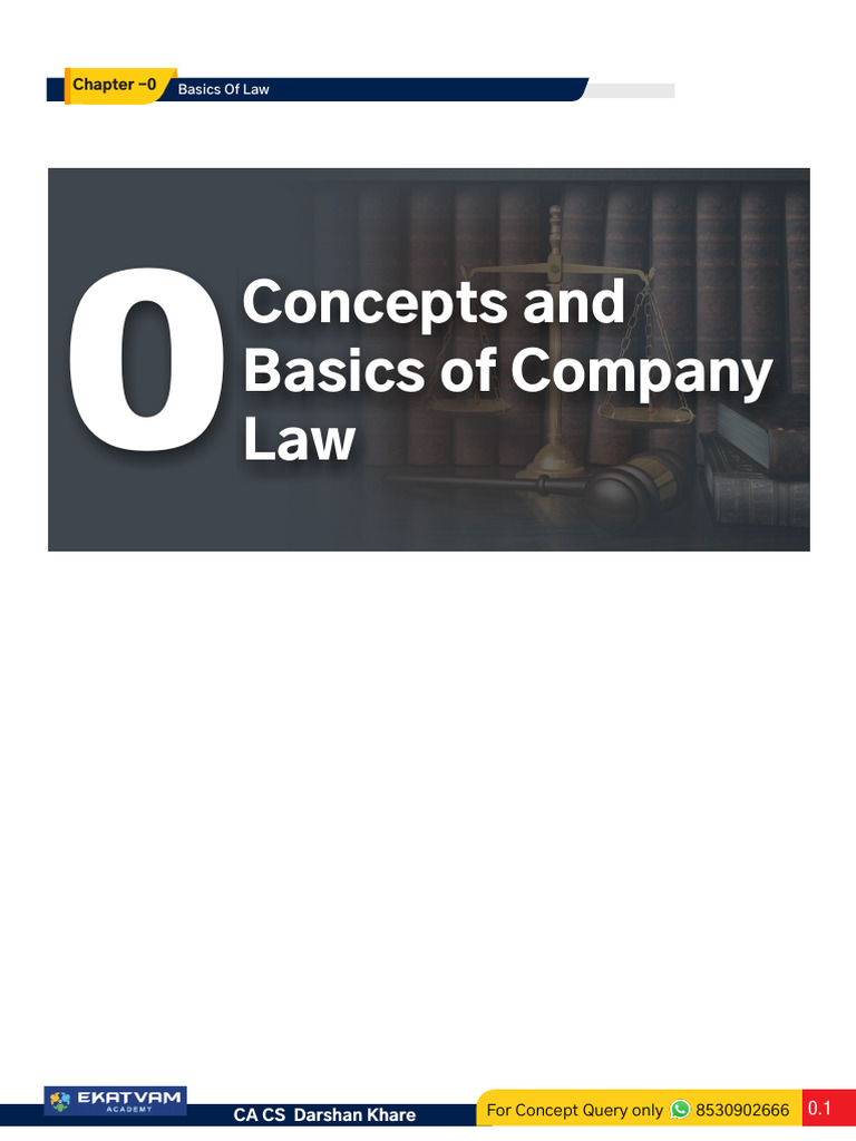 Basics of Company Law | PDF | Government | Justice