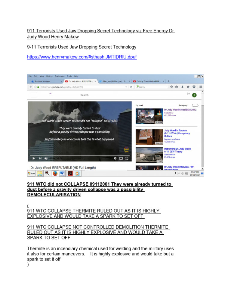 911 Refuted by Yoichi Shimatsu Demolecularisation Free Energy ...