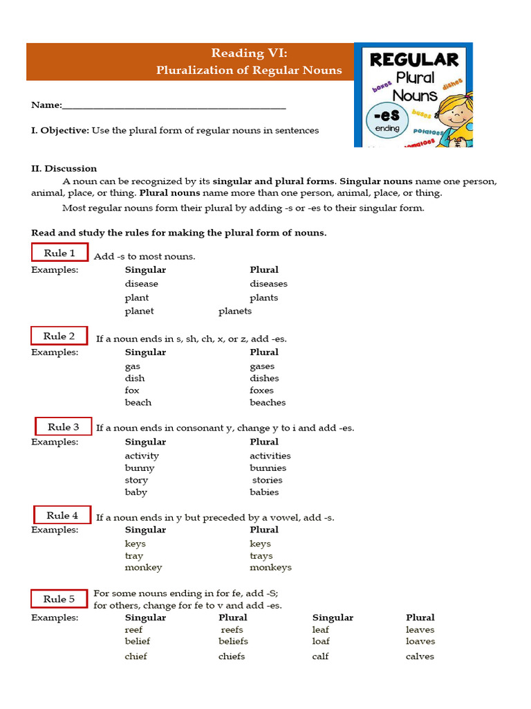 Pluralization of Regular Nouns | PDF | Plural | Linguistic Typology