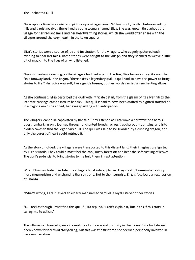 The Enchanted Quill | PDF