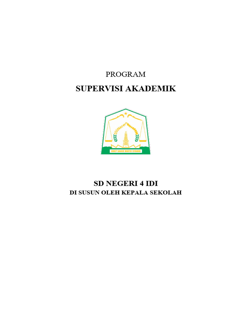 Pengesahan Program Supervisi | PDF