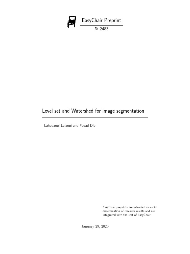 EasyChair Preprint 2483 | PDF | Science & Mathematics | Computers