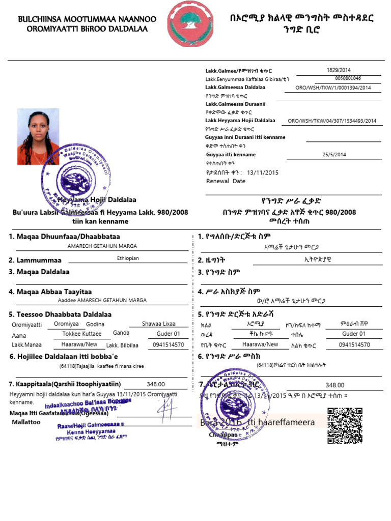 Bulchiinsa Mootummaa Naannoo Oromiyaatti Biiroo Daldalaa | PDF