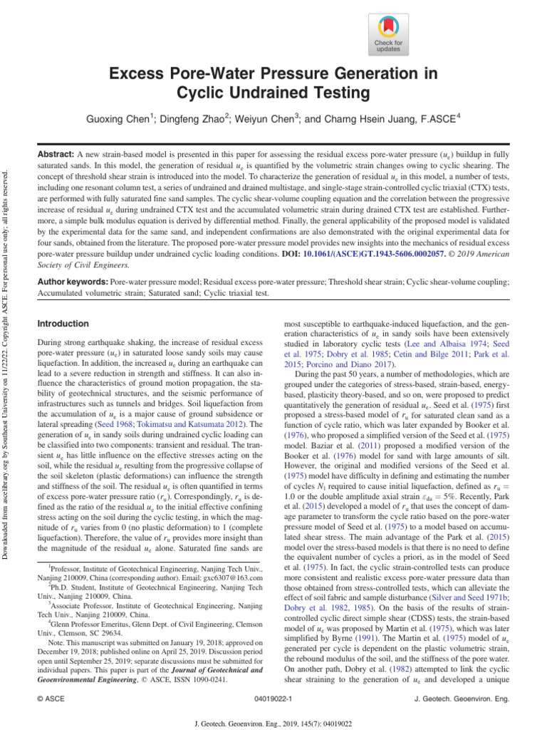 Chen-2019-Excess Pore-Water Pressure Generation in Cyclic Undrained ...