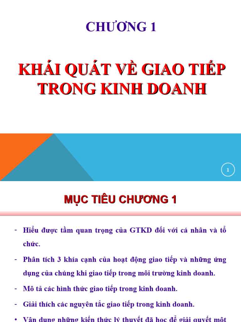 Chương 1-Khai Quat GTKD | PDF