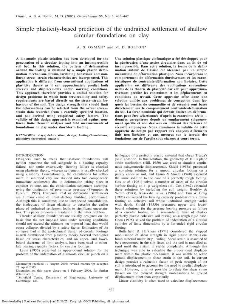 Osman-2005-Simple Plasticity-Based Prediction of The Undrained ...