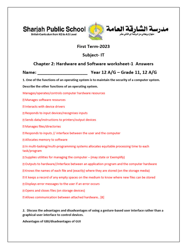 Chap2 Ws Answers | PDF