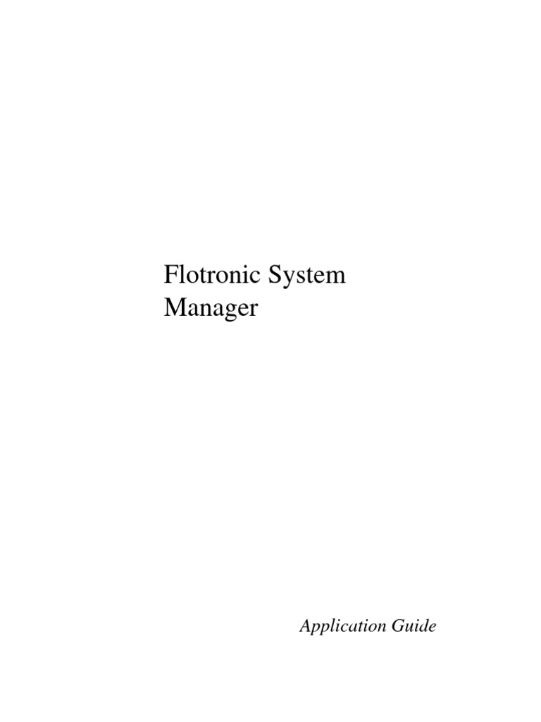 Flotronic System Manager: Application Guide | PDF | Pump | Valve