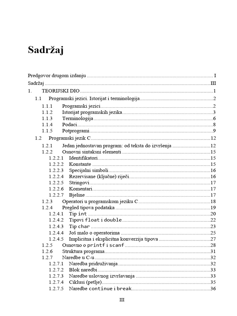 Programski Jezik C Sa Zbirkom Urađenih Zadataka | PDF