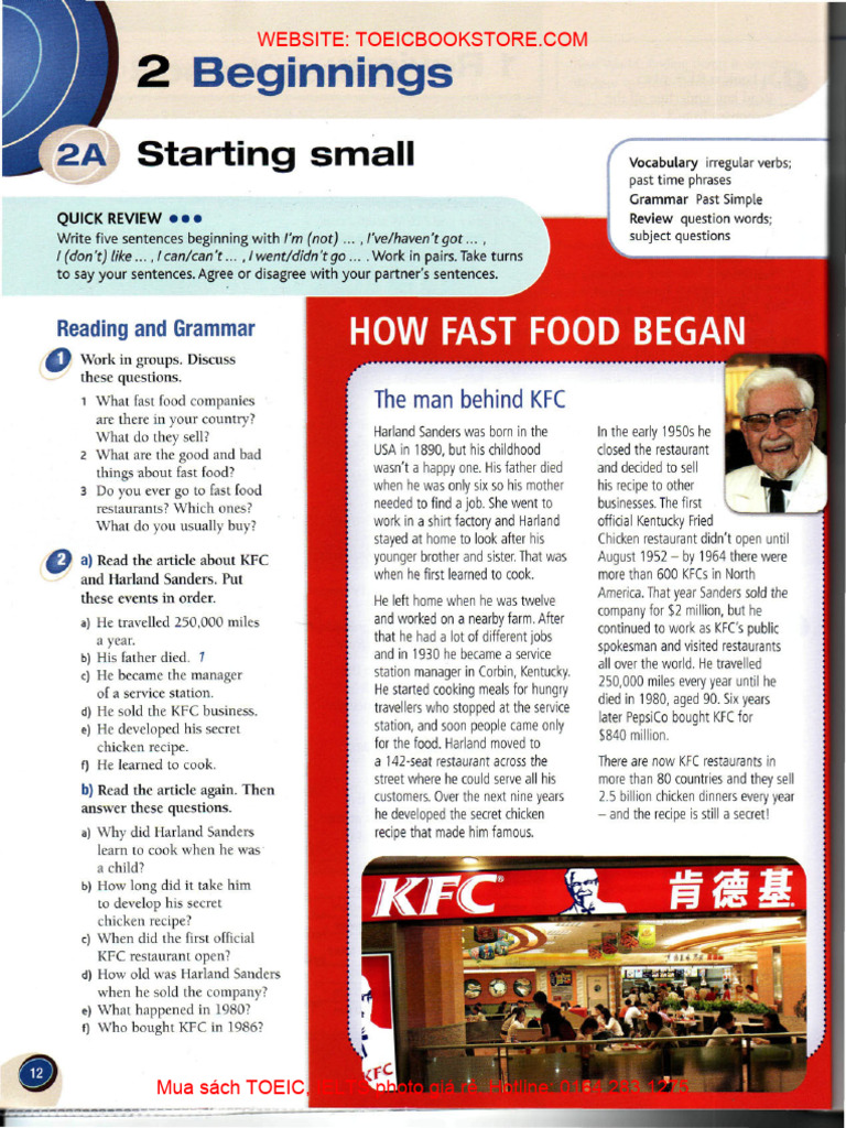 Face To Face Pre-Intermediate Student's Book-Trang-13-14 | PDF