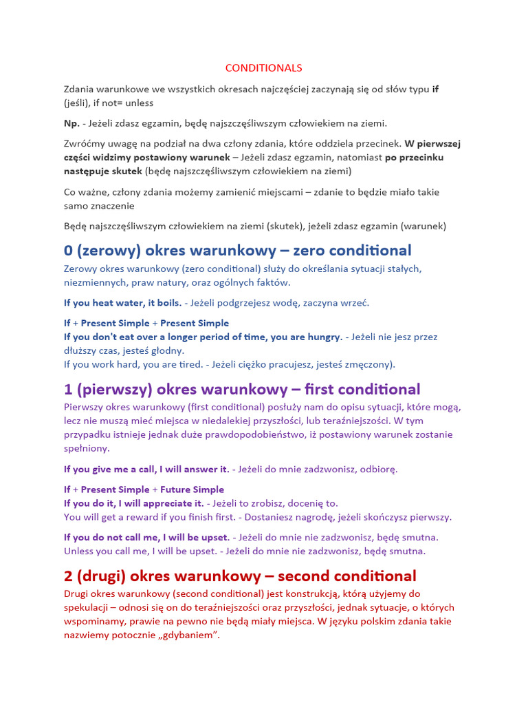CONDITIONALS - Kopia - Kopia | PDF