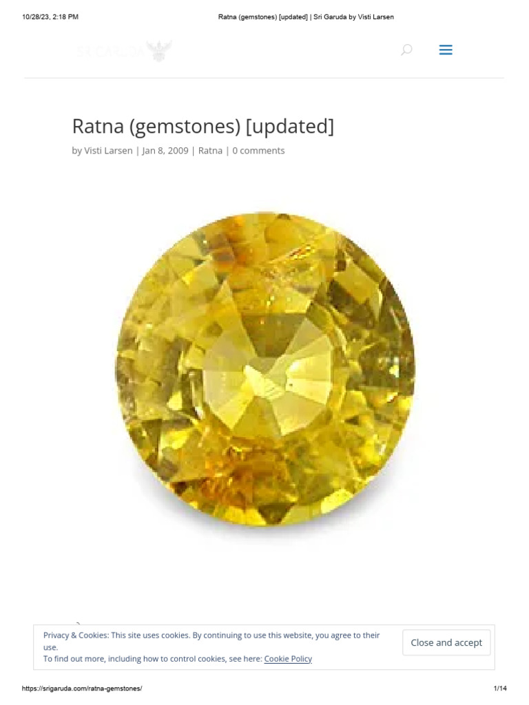Ratna (Gemstones) - Sri Garuda by Visti Larsen | PDF
