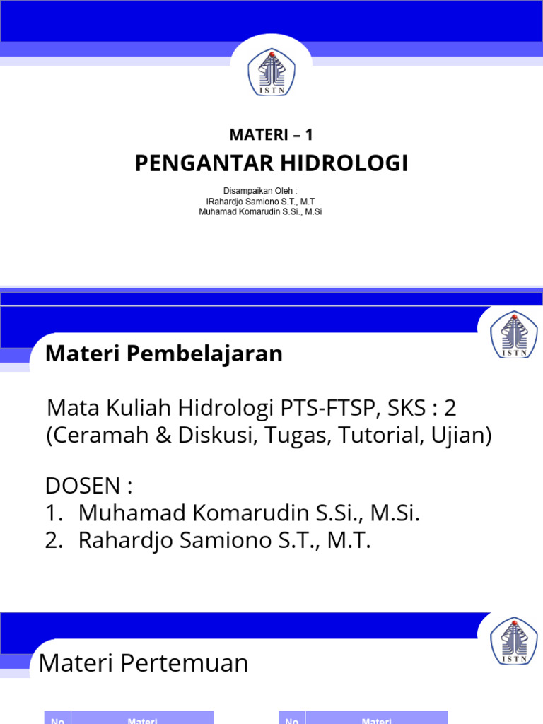 Materi 1-2 - Pengantar Hidrologi | PDF