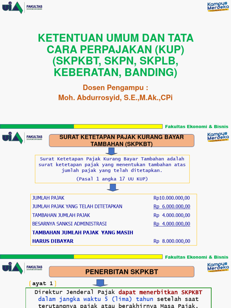Panduan SKPKBT dan SKPLB Pajak 2023 | PDF