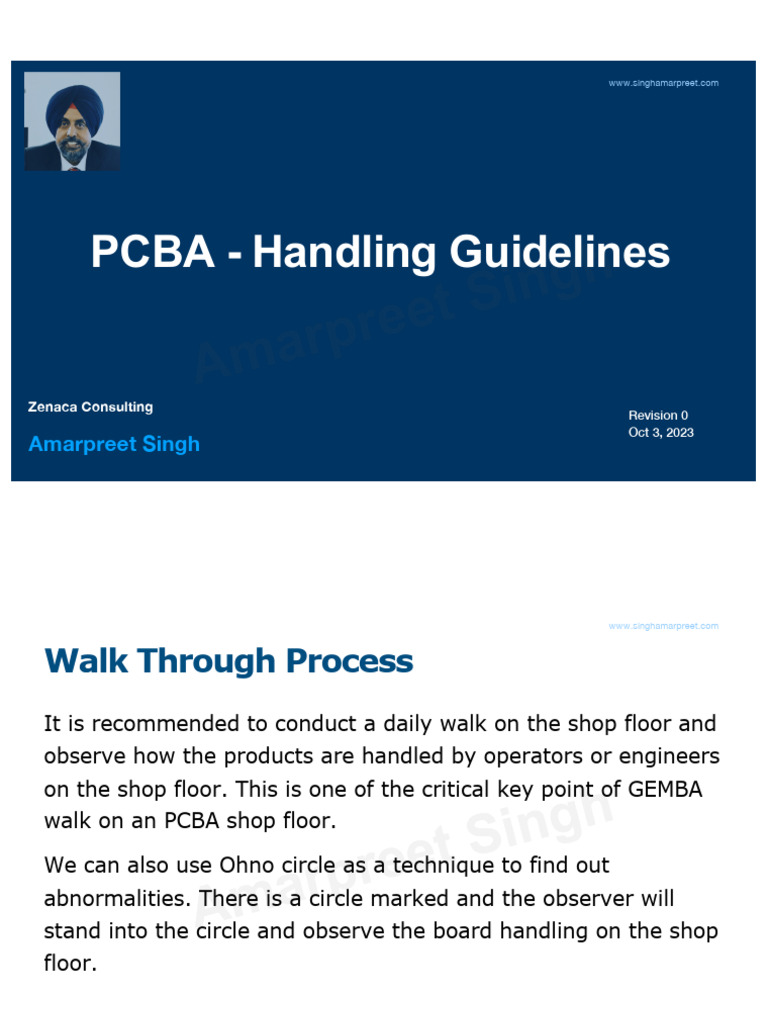 Zenaca Consulting PCBA Handling Guidelines | PDF | Printed Circuit ...