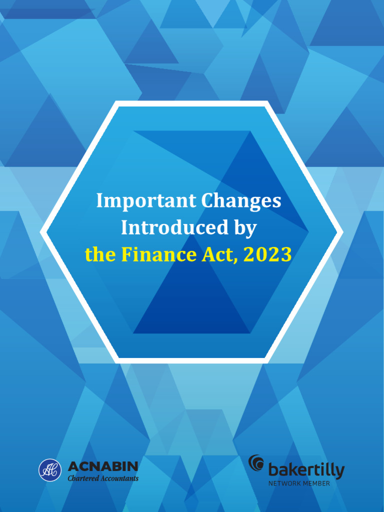 Important Changes by The Finance Act, 2023 (ACNABIN) | PDF