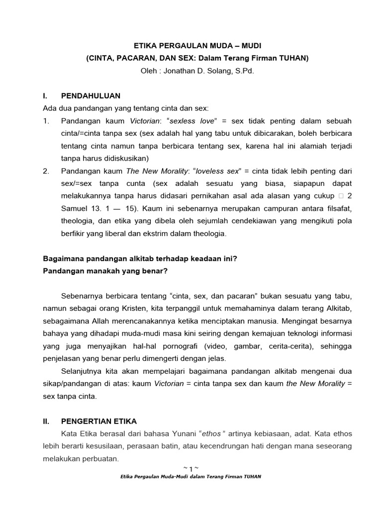 Etika Pergaulan Muda Mudi For Upk | PDF | Ilmu Sosial | Pengembangan Diri