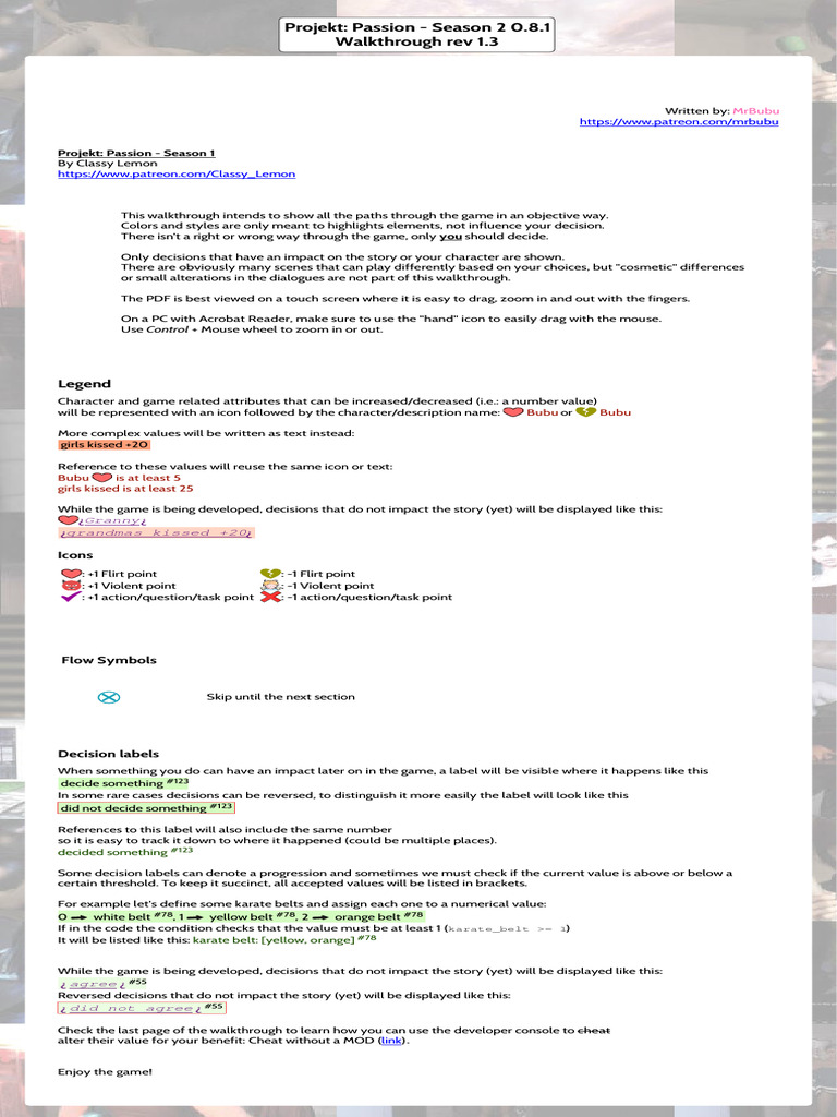 Projekt Passion Season 2 Walkthrough Pdf