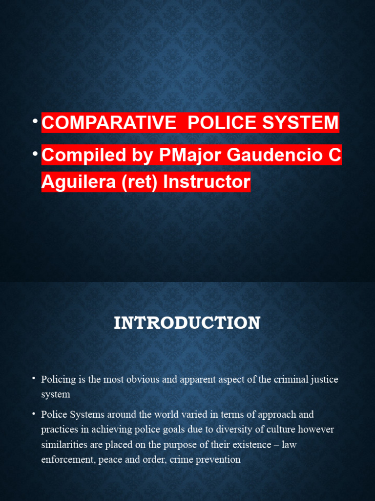 Comparative Police Systems Overview | PDF | Social Science
