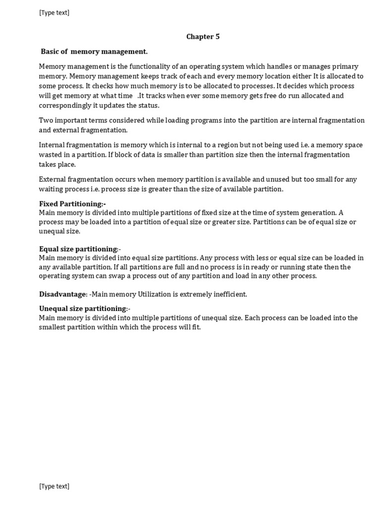 Chapter 5 (Memory Management) Notes | PDF | Computer Data Storage ... Chapter 5 (Memory Management) Notes | PDF | Computer Data Storage ...