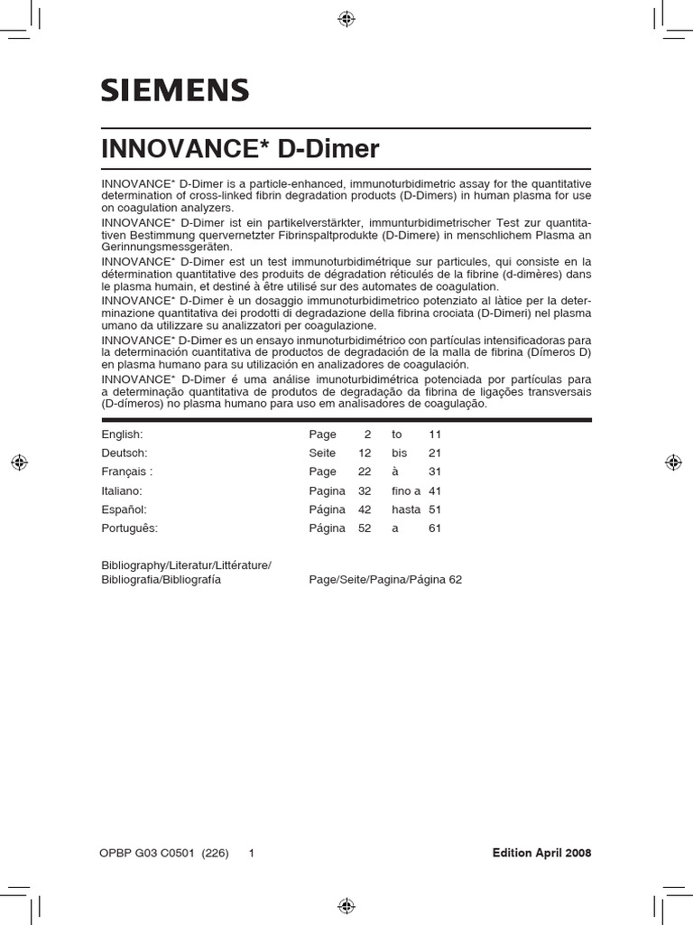 Innovance D DimèresOPBPG03C05 | PDF | Fisiologia Animal | Patologia clínica