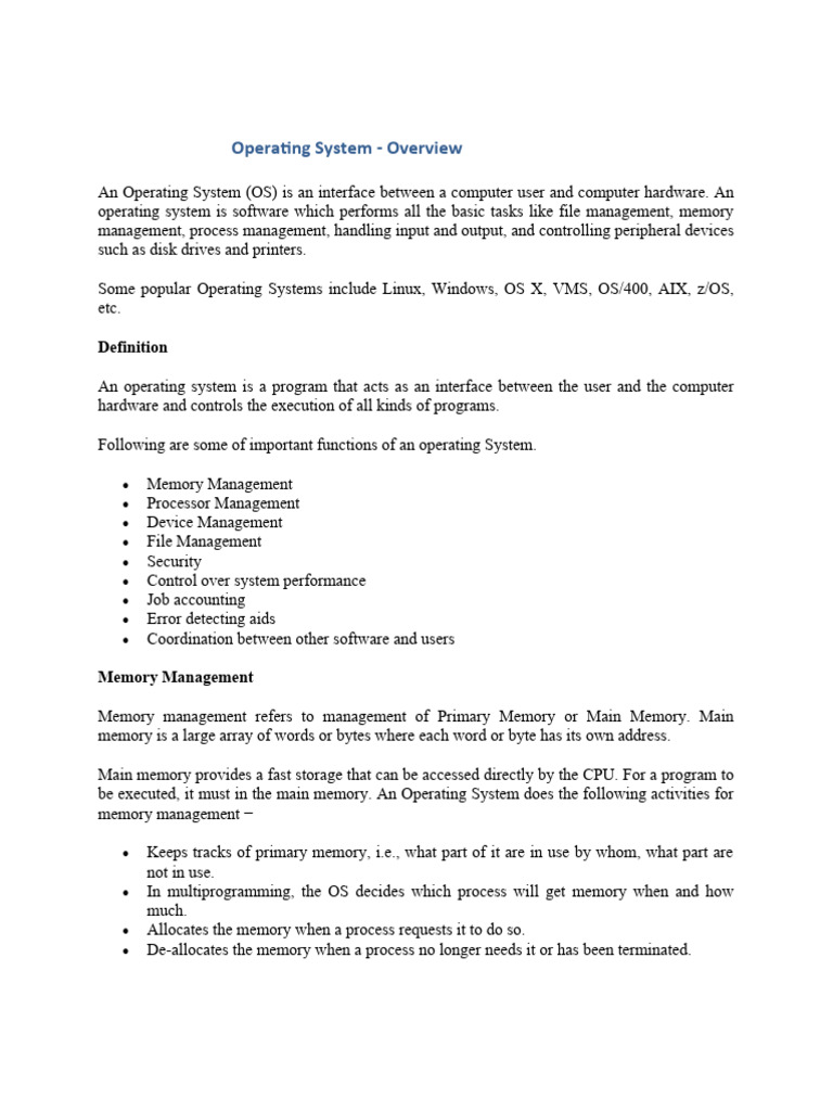 Operating System Notes | Download Free PDF | Thread (Computing ... Operating System Notes | Download Free PDF | Thread (Computing ...