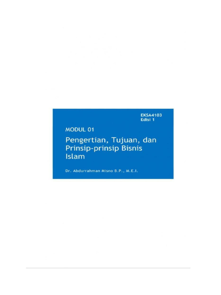 Modul Pengantar Bisnis Islam | PDF