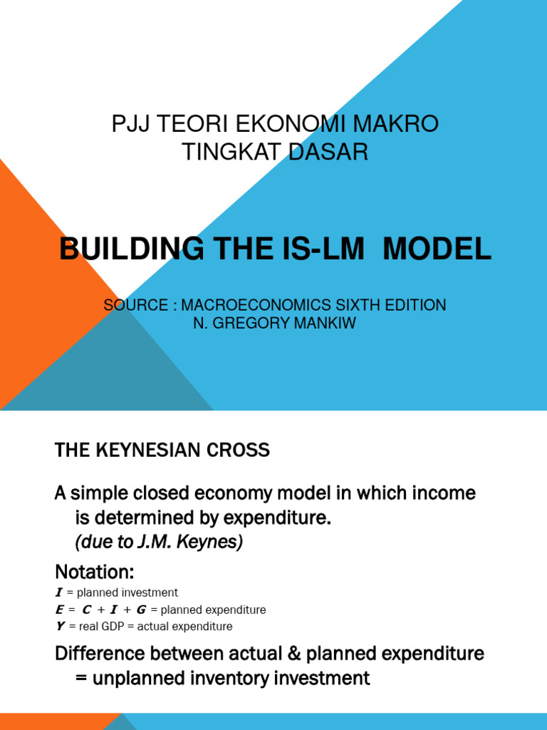 Pasar Barang Dan Pasar Uang - Model Is LM PDF | PDF | Fiscal Multiplier | Demand For Money