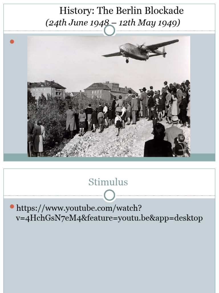 Overview of the Berlin Blockade (1948-1949) | PDF | Soviet Union ...