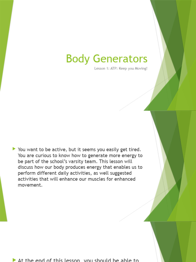 Body Generators | PDF | Cellular Respiration | Sports Science