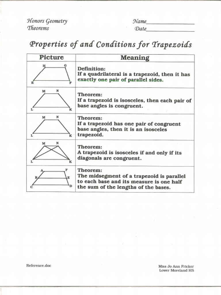 3 - Trapezoids Packet | PDF