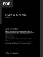 Etyka W Biznesie Prezentacja | PDF