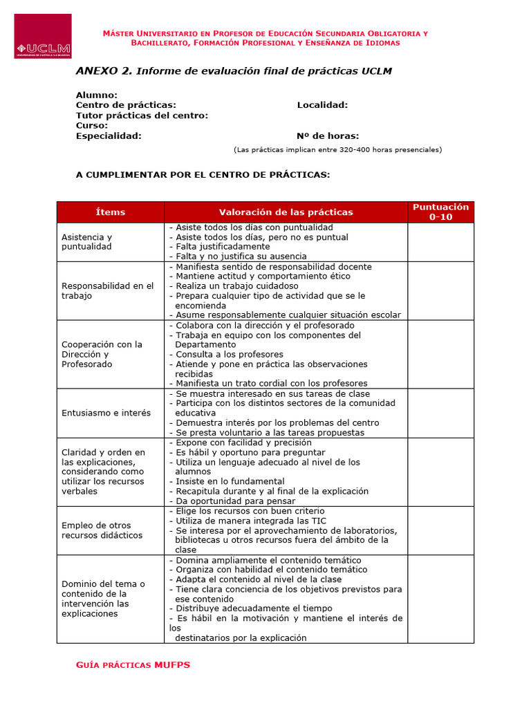 Anexo 2 Guia de Practicas Mufps Uclm | PDF