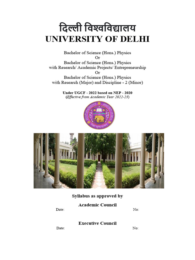 Hons Physics 22july2022 | PDF | Bachelor's Degree | Physics