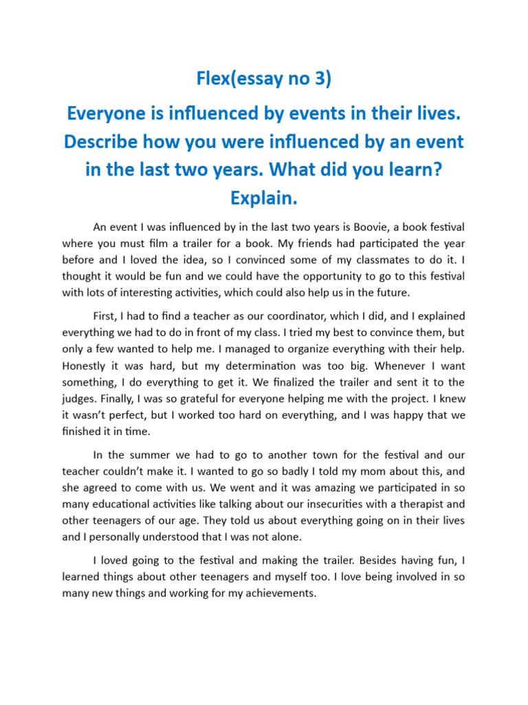 Essay No 3 Flex. - revDBM | PDF