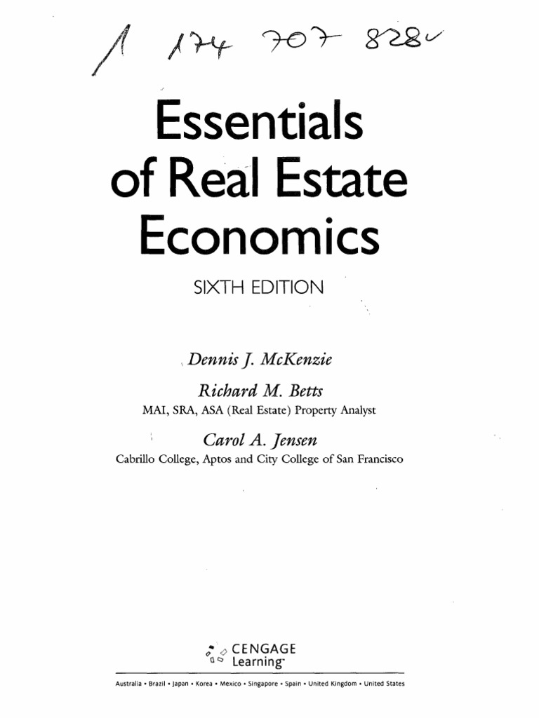 Real Estate Economics | PDF
