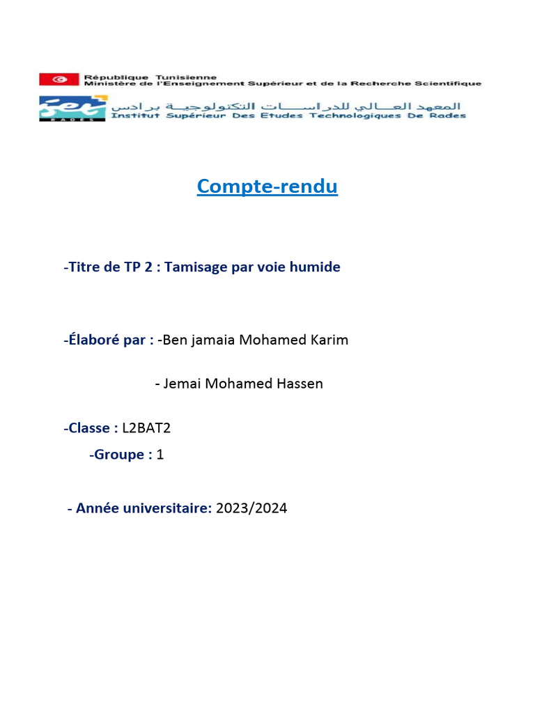 Tamisage Par Voie Humide | PDF
