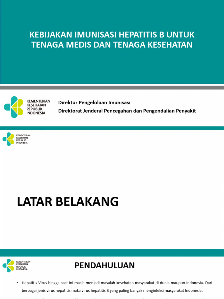 Kebijakan Imunisasi Hepatitis B Untuk Nakes - Adsos 23 Okt 2023 | PDF