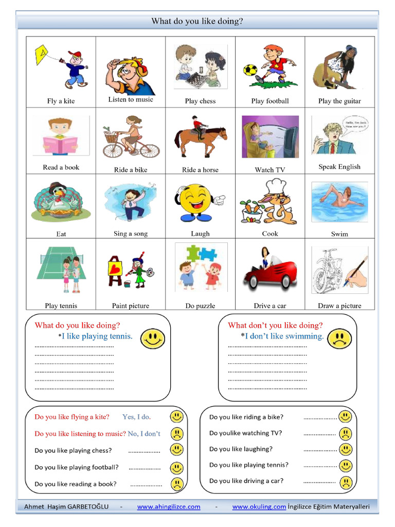 Like Dont Like Worksheet 3 | PDF
