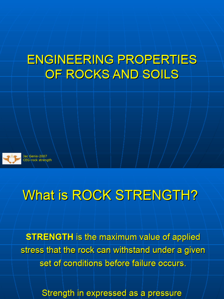 0011 CEG-rock Strength | PDF | Strength Of Materials | Stress (Mechanics)